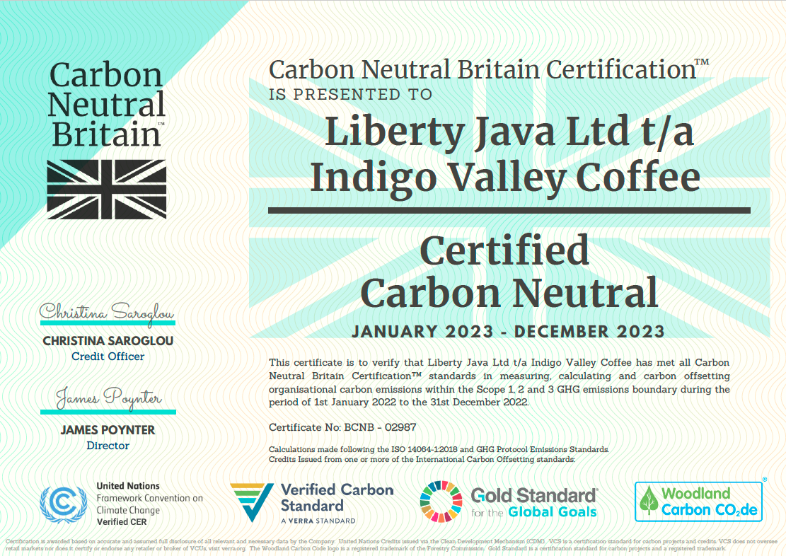 5 Years Carbon Neutral! - - Indigo Valley